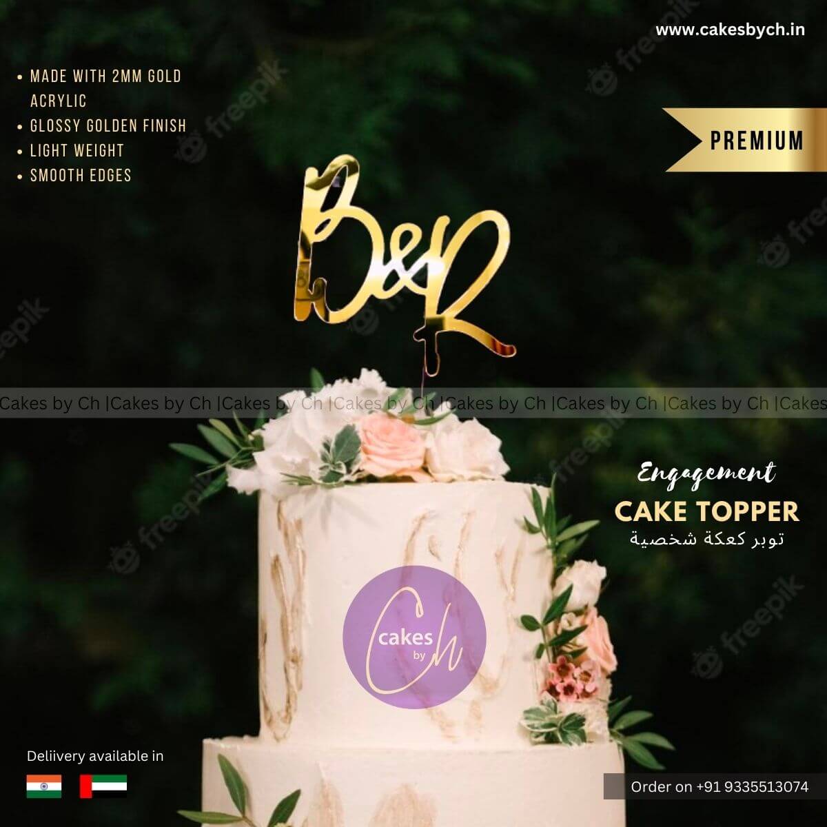 Personalized Cake Toppers Online | Free Delivery India - Cakes By Ch